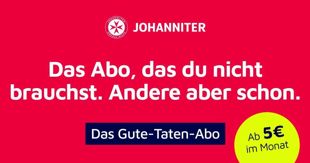 Gute-Taten-Abo – Fördermitglied werden bei den Johannitern